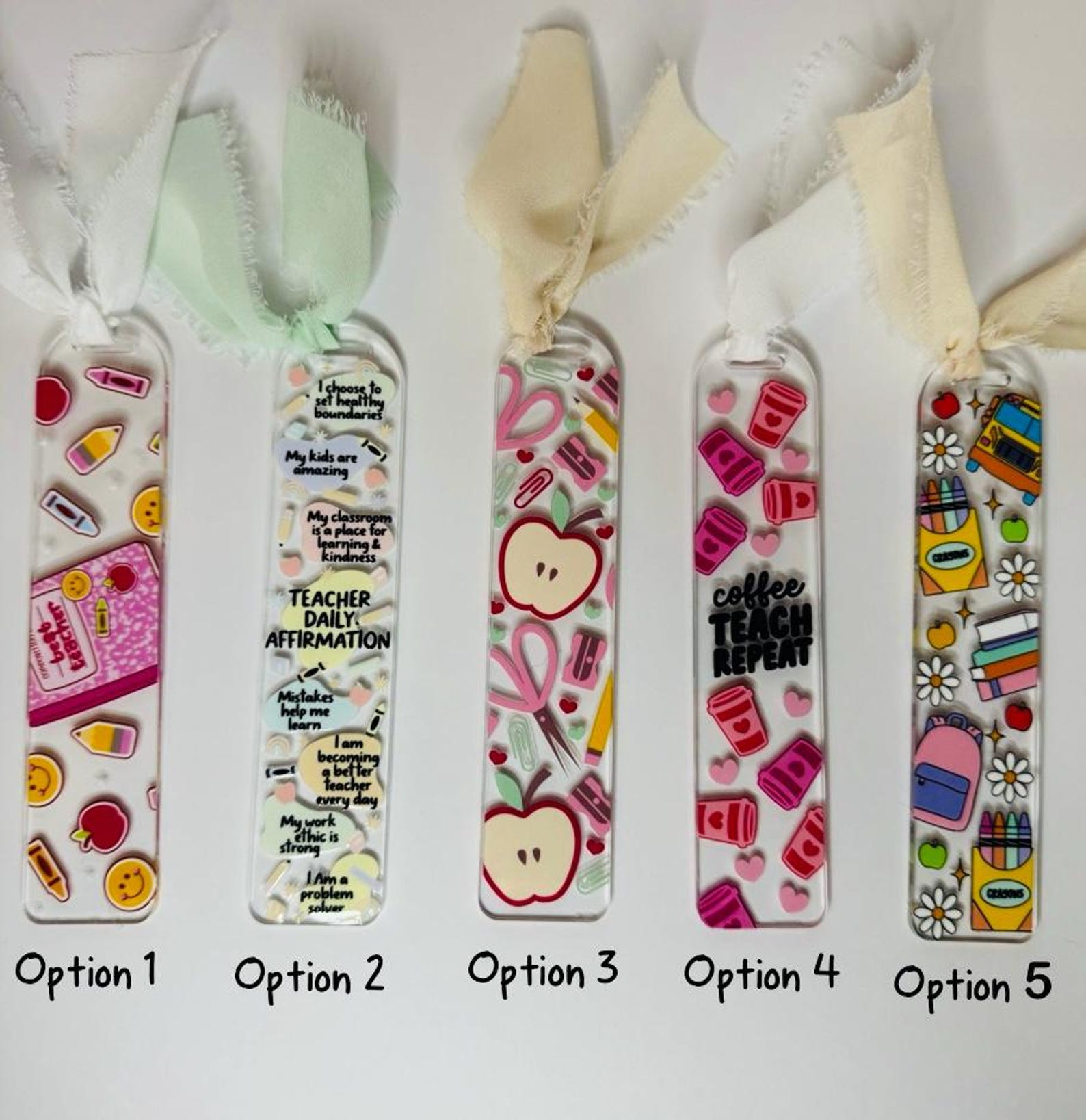 Teacher Bookmarks - School - Pencils - High Quality Acrylic Bookmark ...
