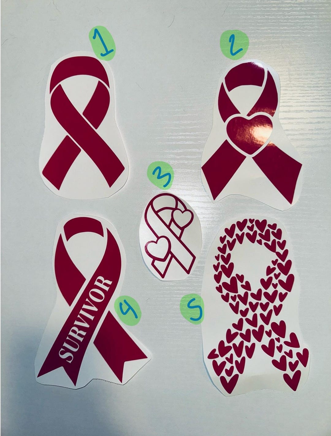 Cancer Ribbon Vinyl Sticker Multiple Sizes Multiple Colors Perfect for ...