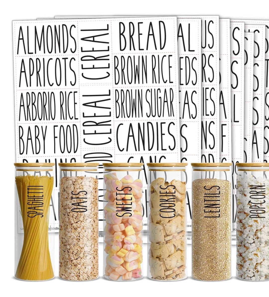 Custom Labels for Pantry, Bathroom, Etc. - 40+ Colors, 50+ Fonts, Vinyl ...