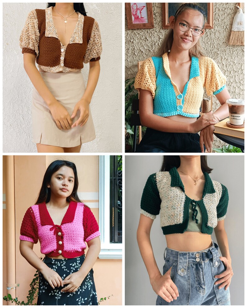 Dorothea Puff Blouse Written Crochet Pattern Crochet Blouse - Etsy