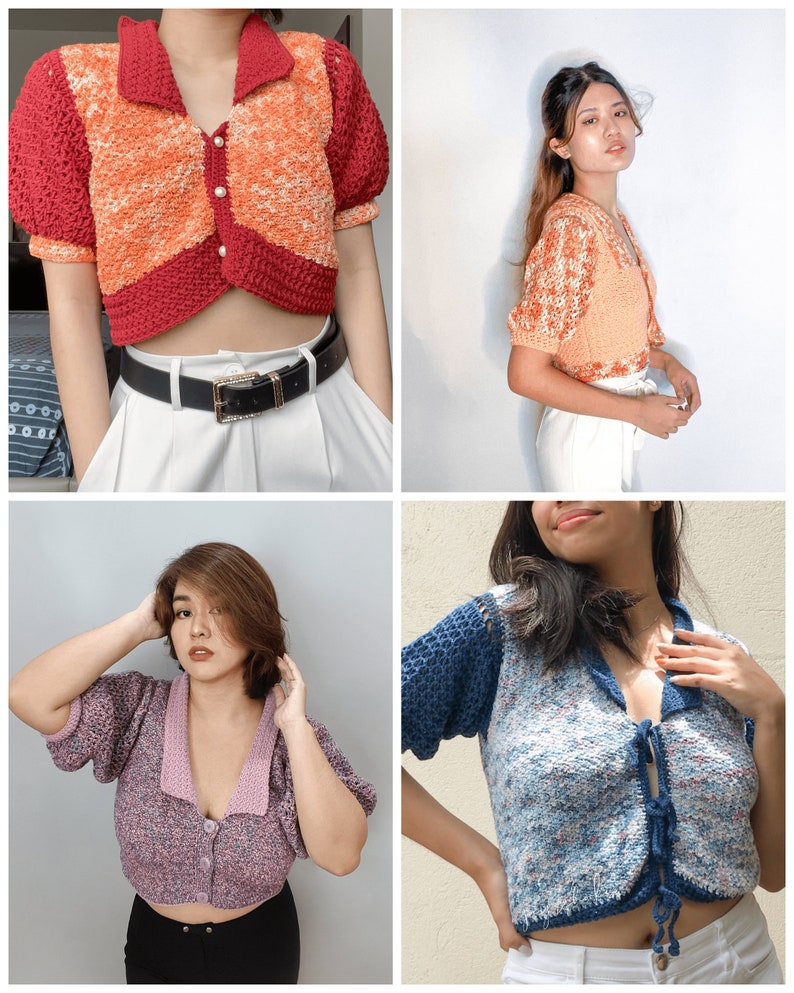 Dorothea Puff Blouse Written Crochet Pattern Crochet Blouse - Etsy