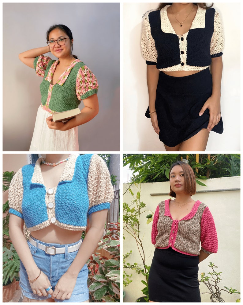 Dorothea Puff Blouse Written Crochet Pattern Crochet Blouse - Etsy