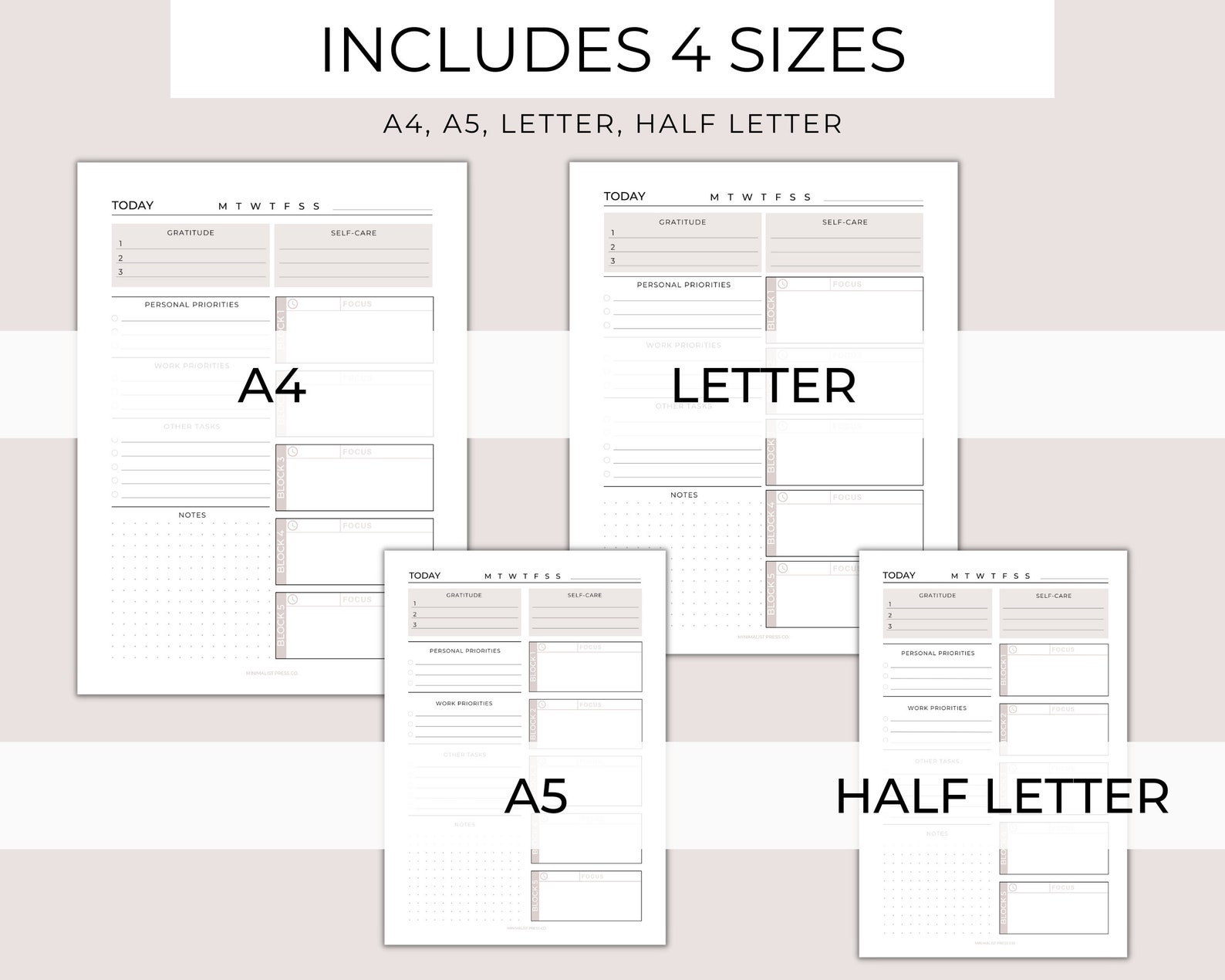Printable Daily Time Block Planner Daily Planner Work - Etsy