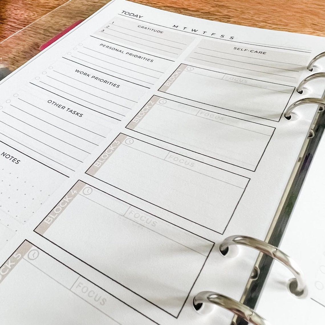 Printable Daily Time Block Planner Daily Planner Work - Etsy