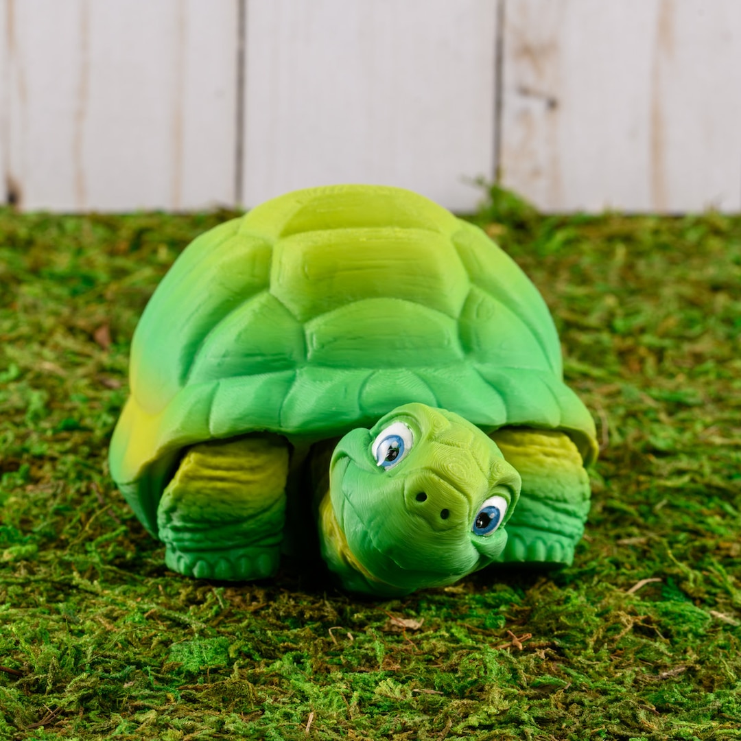 3D Printed Articulated Tortoise Unique, Retractable Limbs Design - Etsy