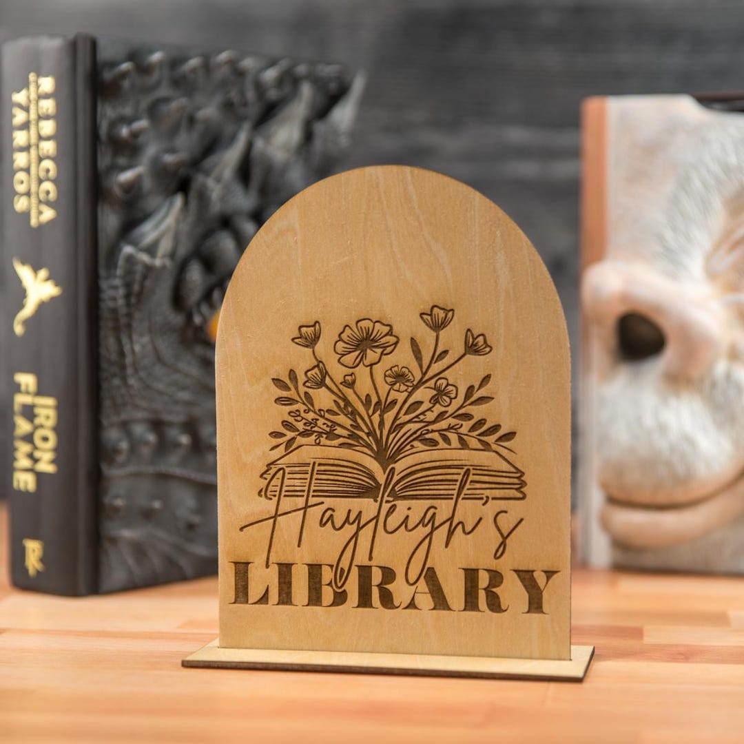 Personalized Library Sign – Custom My Library Sign for Book Lovers ...