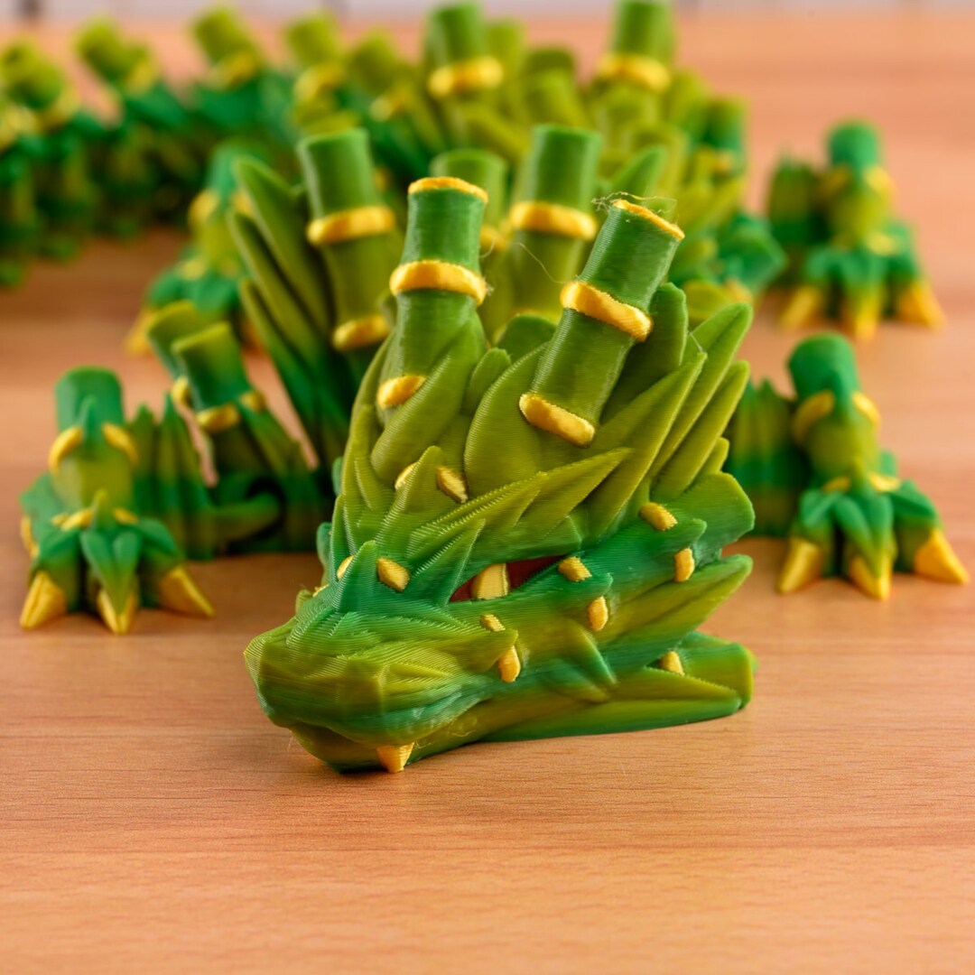 Majestic 3D Printed Cinderwing Bamboo Dragon Articulated, Eco-friendly ...