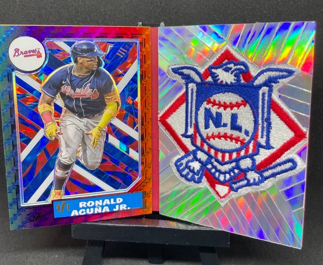 Custom 1/1 Trading Card Ronald Acuña Jr. NL Patch Booklet - Etsy