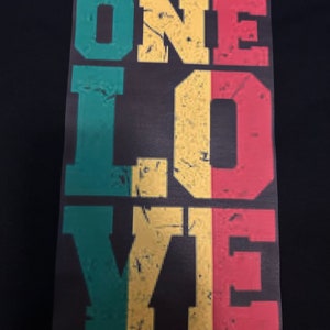 One Love Premium T Shirt in Mens Sizes S-3XL in White or Black! Heat ...