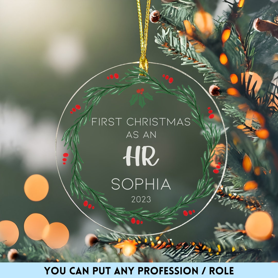 First Christmas HR Acrylic Ornament, Custom Human Resource Group ...