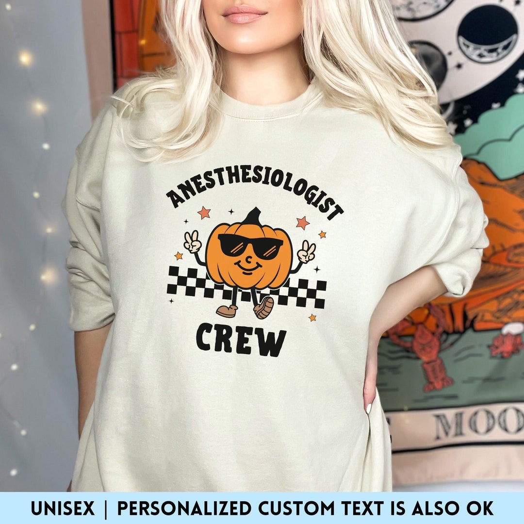 Anesthesiologist Fall Checkered Shirt, Retro Halloween Pumpkin ...