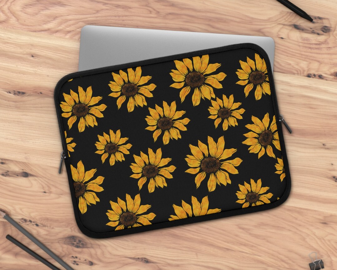 Sunflower Laptop Cover Cute Floral Laptop Case Back to - Etsy Canada
