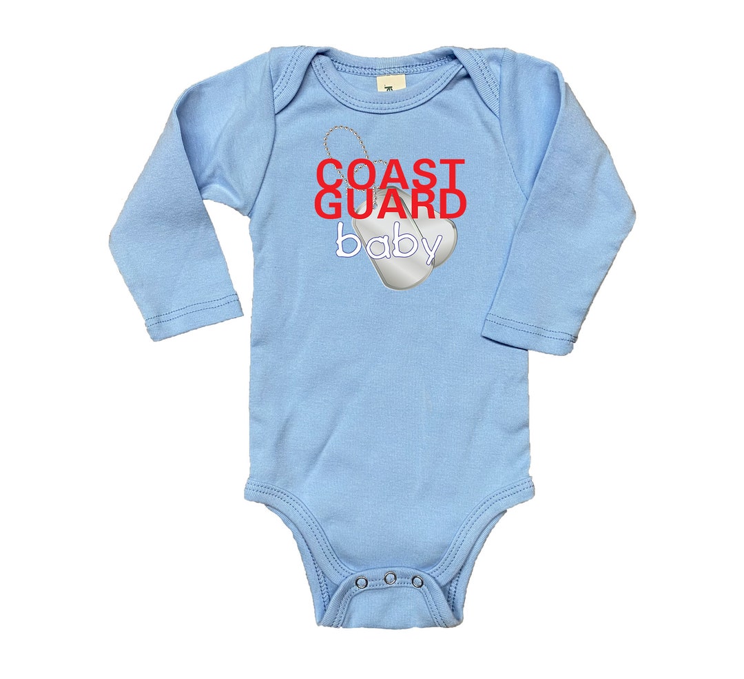 Coast Guard Baby * Long Sleeve Patriotic Baby Onesie * 100% Certified ...