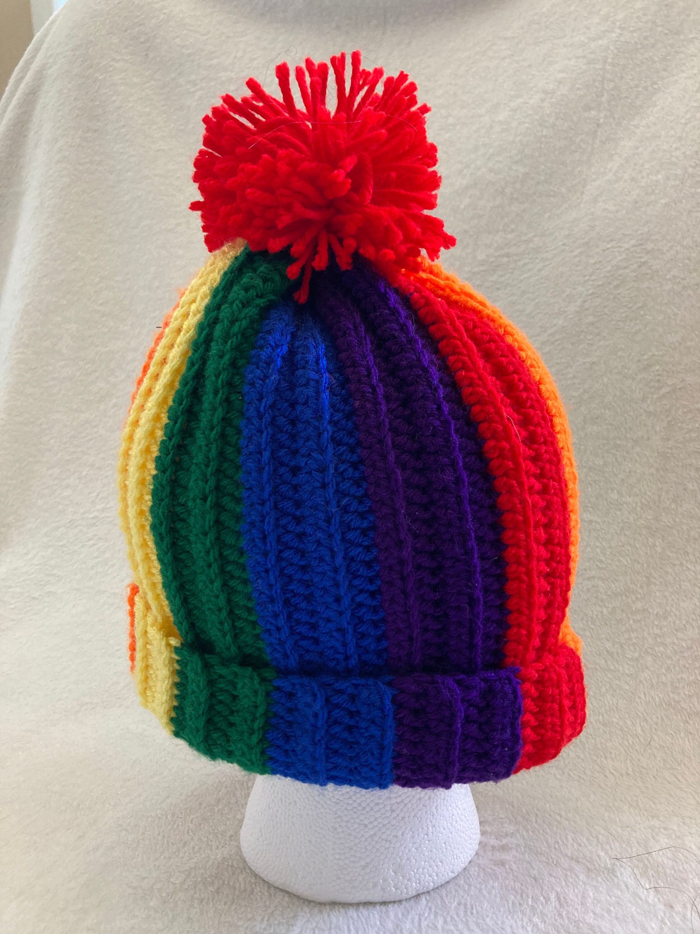 Rainbow Pride Crochet Hat - Etsy
