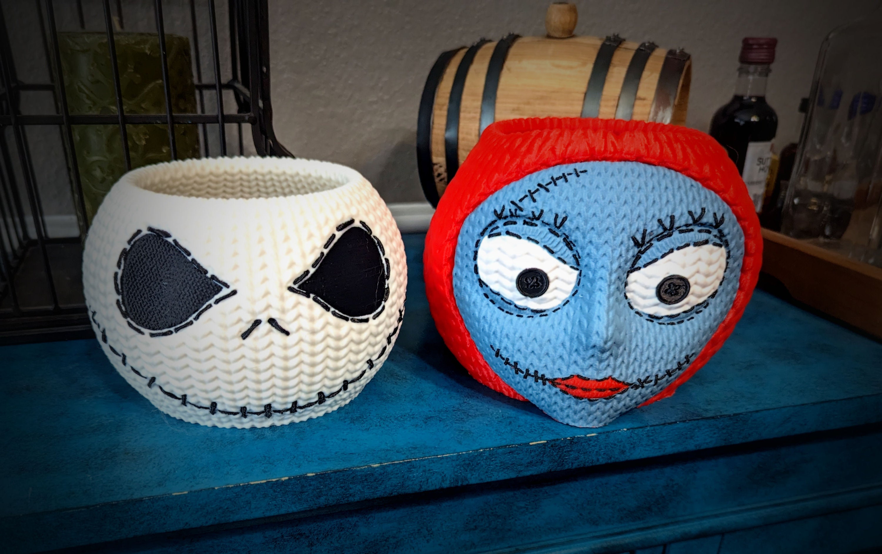 Jack and Sally 3d Printed Candy Bowl Set - Etsy