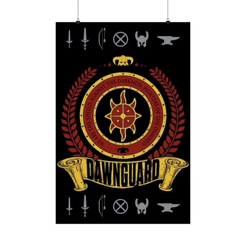 Vertical Poster, Skyrim Dawn Guard Vampire Hunter Design, Wall Art ...