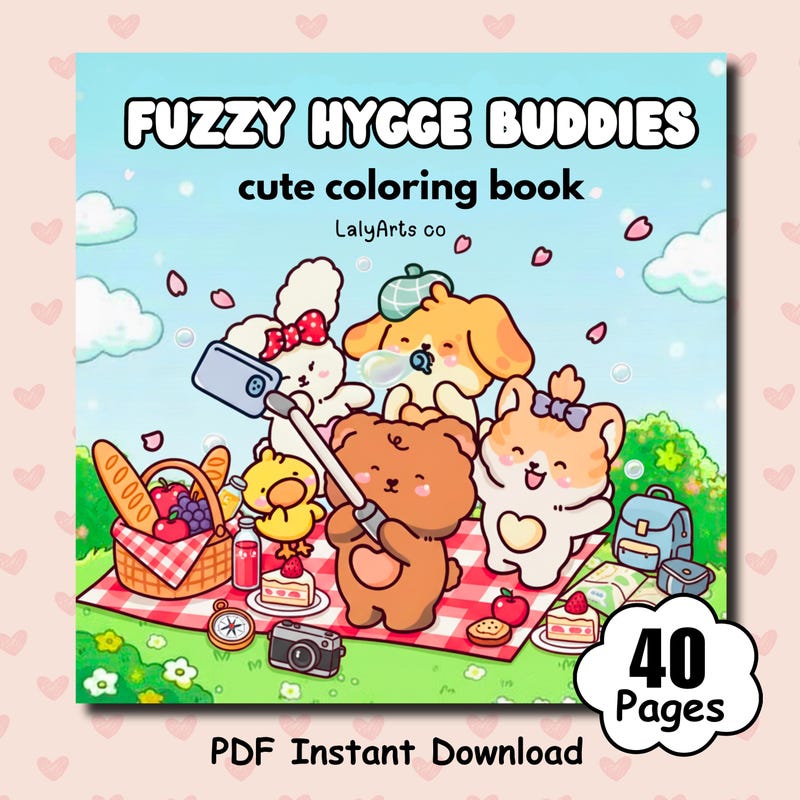Coloring Book Kawaii Cute - Etsy UK