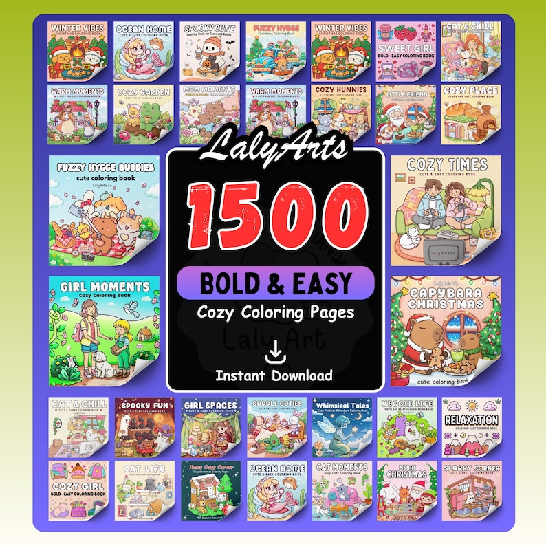 Ultimatives mutiges und einfaches Malbuch-Bundle | 1500 Seiten | 38 ...