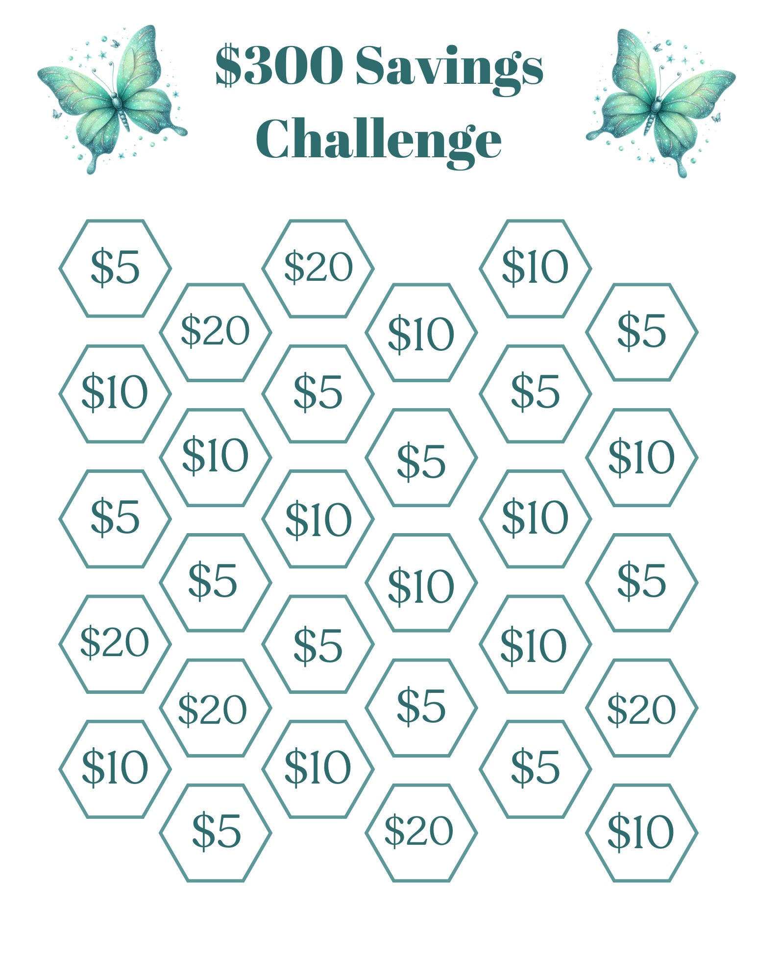 Savings Challenge, Money Saving Challenge Printable, Money Saving ...