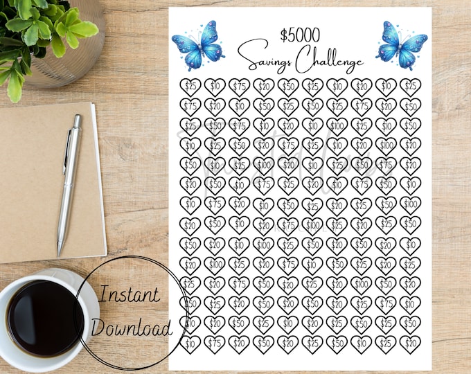 40,000 Money Saving Challenge Printable / Save 40,000 in 100 Days ...