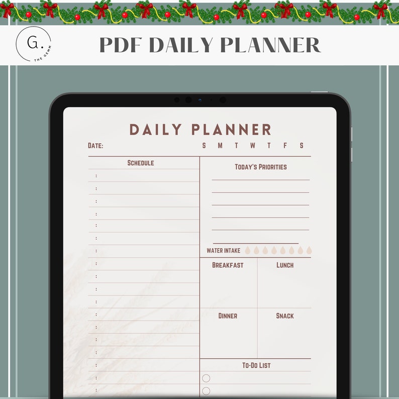 Minimalist Daily Planner, Time Block, To-do List Printable, Instant ...