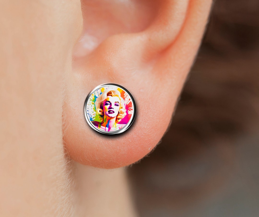 Marilyn Monroe Stainless Steel Stud or Dangle Earrings - Etsy