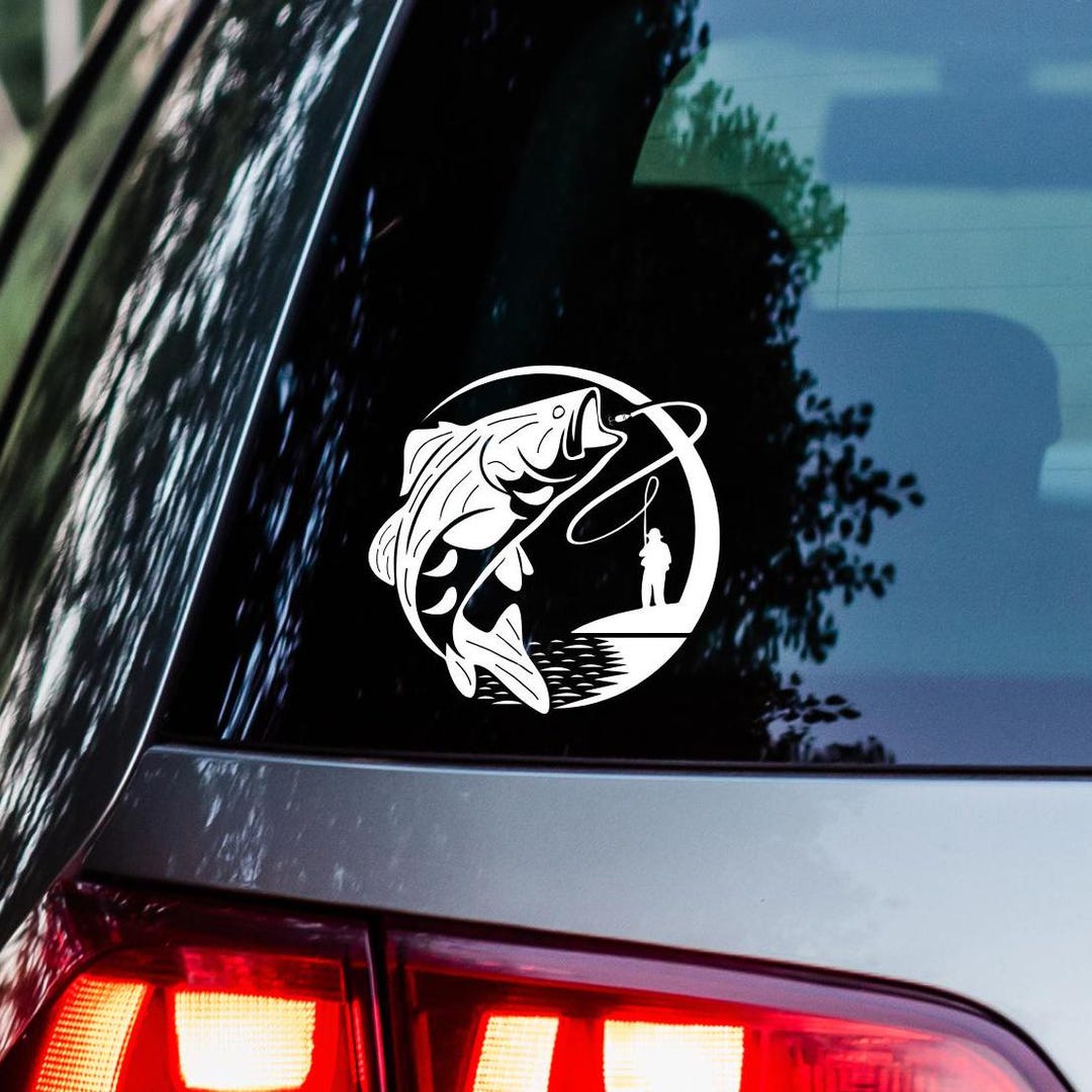Fishing Car Decal - Etsy