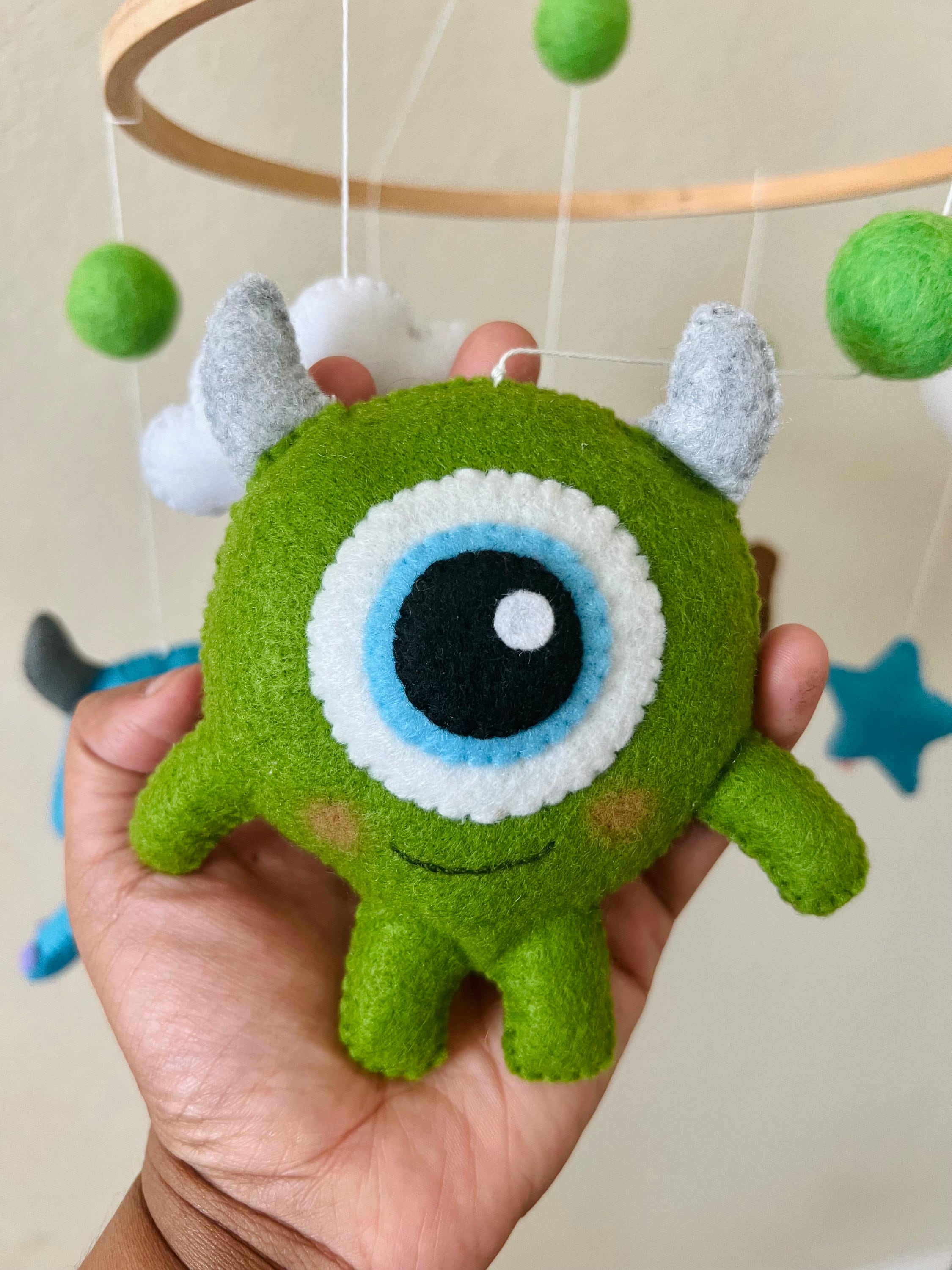 Monster Theme Nursery Mobile, Monster Mobile, Baby Monster Mobile ...