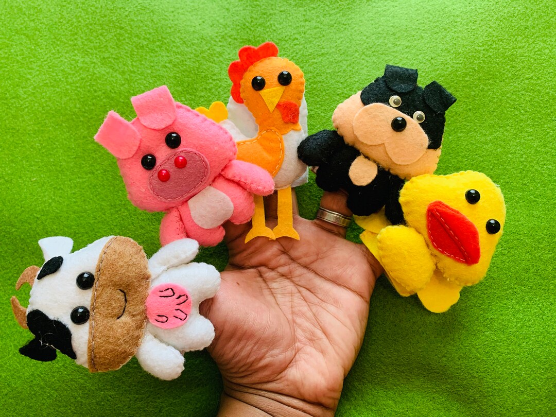 Farm Animals Finger Puppets-children Kid Puppets Great to Entertain ...