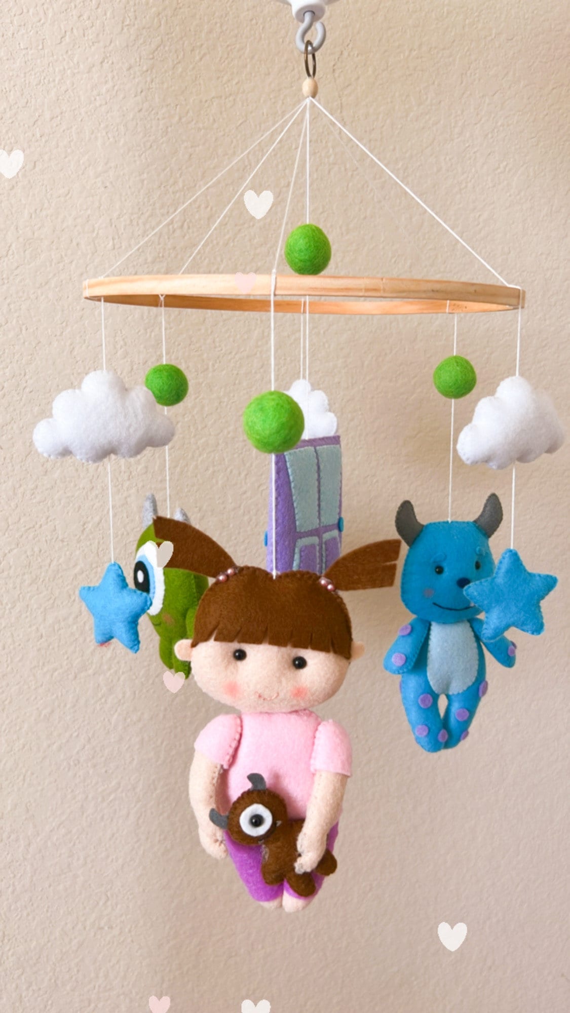 Monster Theme Nursery Mobile, Monster Mobile, Baby Monster Mobile ...