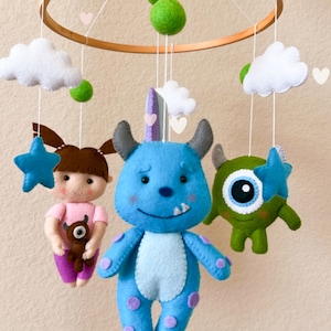 Monster Theme Nursery Mobile, Monster Mobile, Baby Monster Mobile ...
