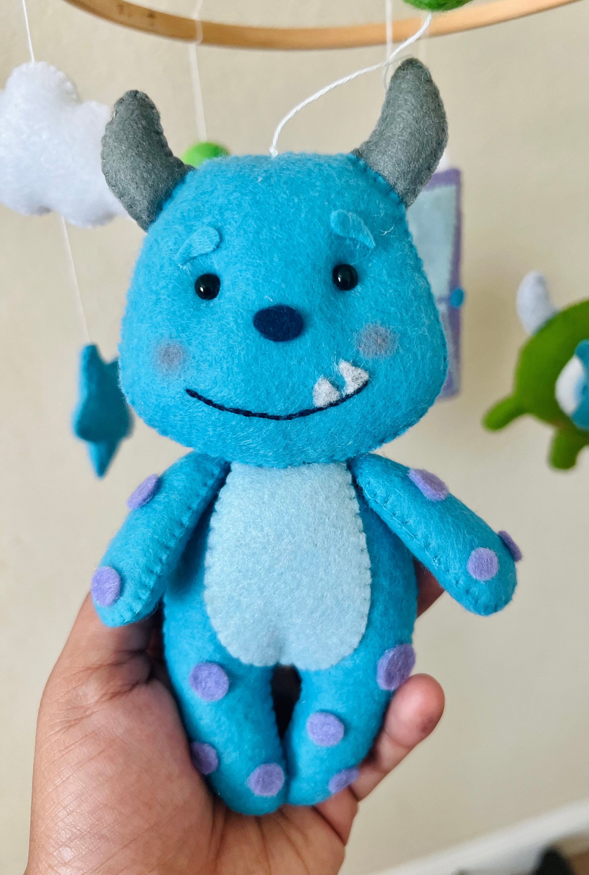 Monster Theme Nursery Mobile, Monster Mobile, Baby Monster Mobile ...