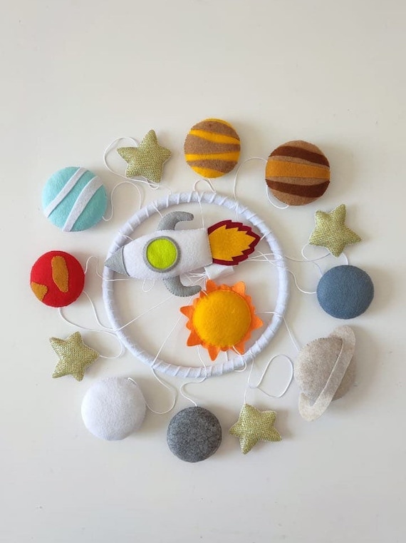 Space Theme Cot Mobile / Solar System Mobile / Planet and - Etsy
