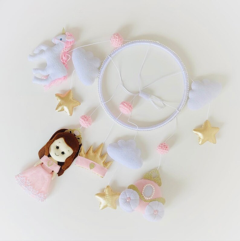 Princess Mobile Crown Mobile Princess Baby Crib Mobile - Etsy