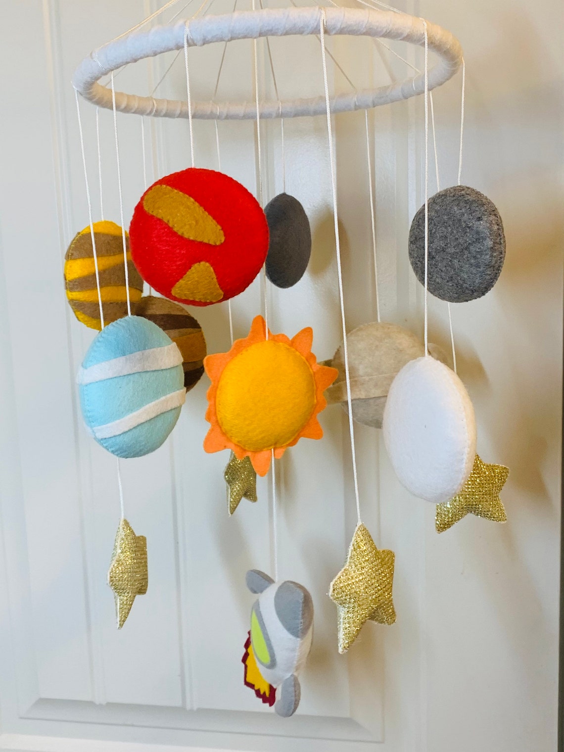 Space Theme Cot Mobile / Solar System Mobile / Planet and - Etsy
