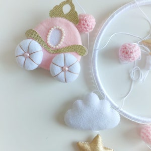 Princess Mobile - Crown Mobile - Princess Baby Crib Mobile - Girl ...