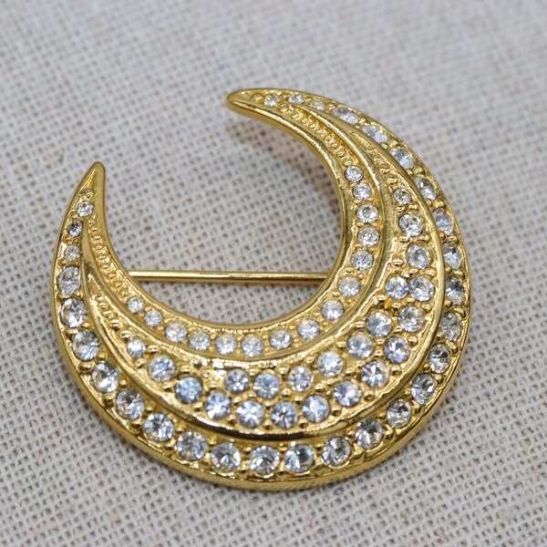 Moon Brooch - Etsy