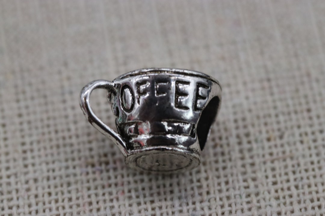 Pandora Type Charm Bead Coffee Cup - Etsy