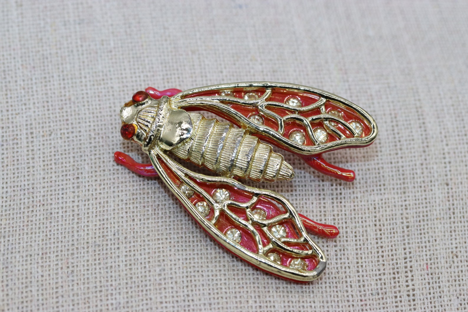 Vintage Unsigned Wasp Insect Enamel Gold Tone Metal Brooch Pin - Etsy