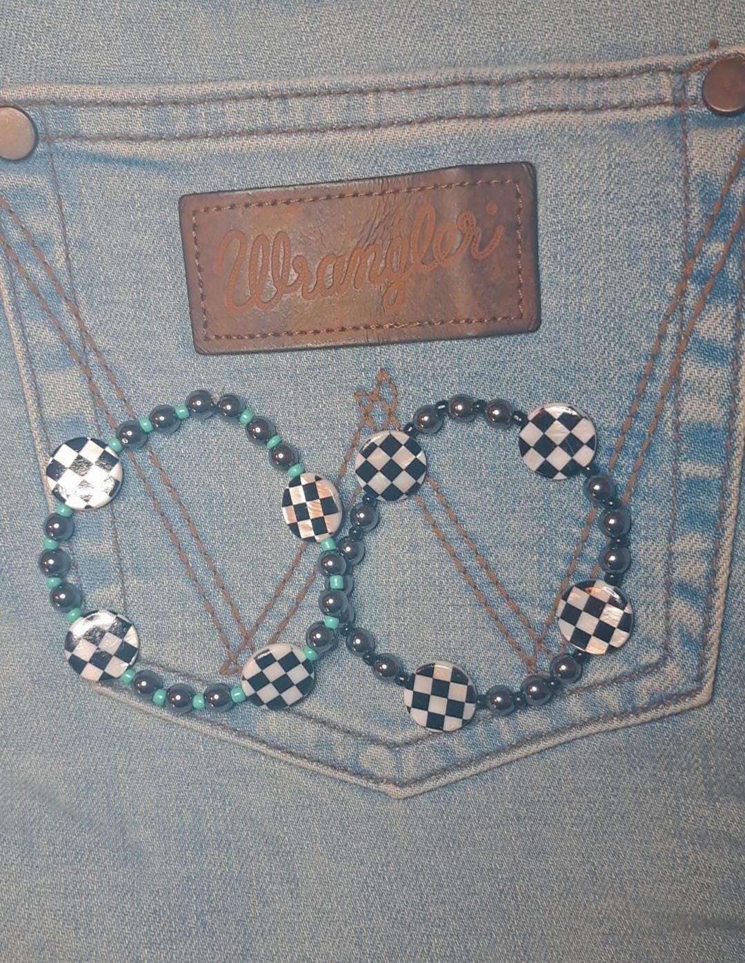 Checkered Bracelets - Etsy