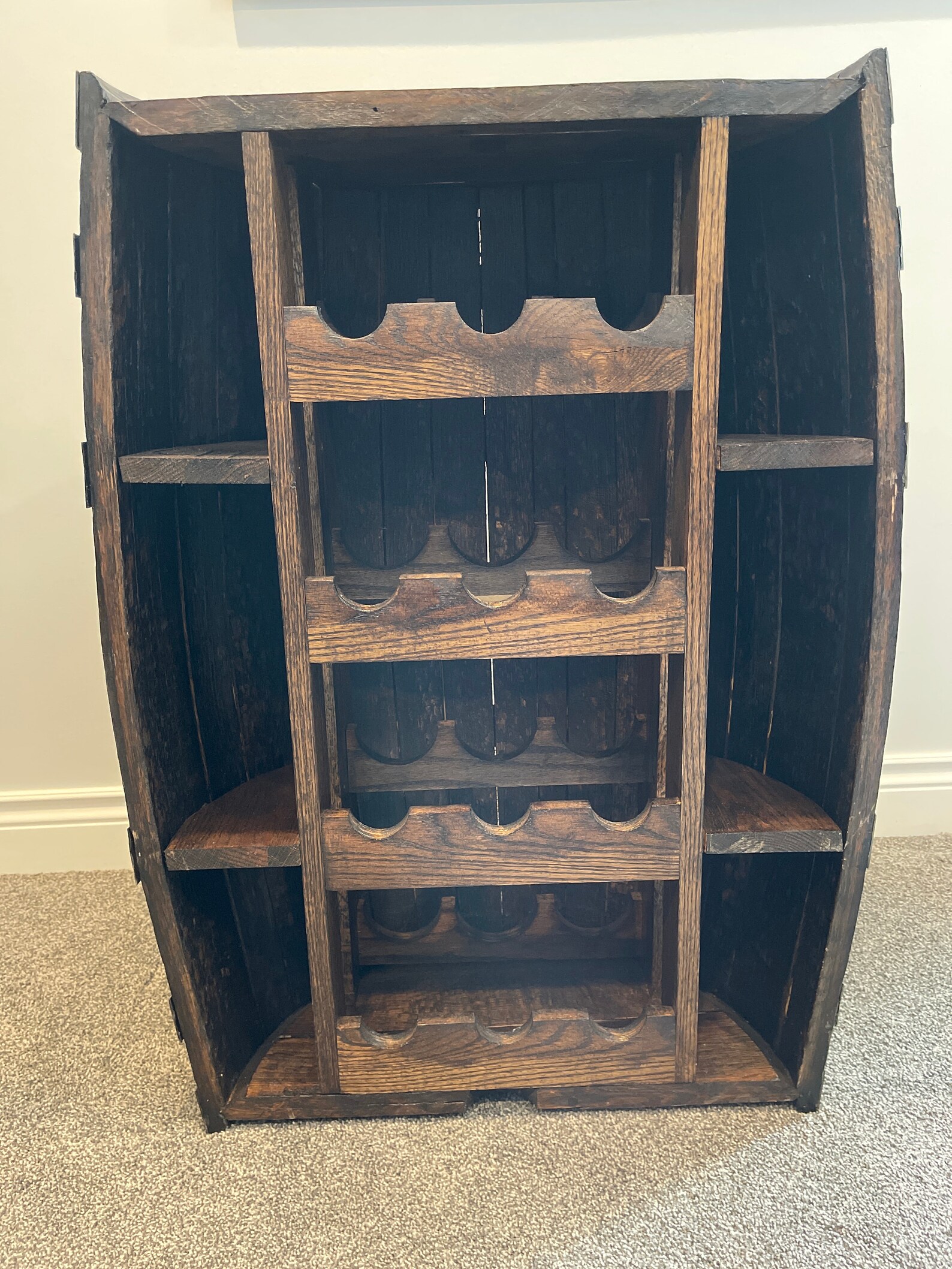 Whiskey Barrel Wine Rack - Etsy