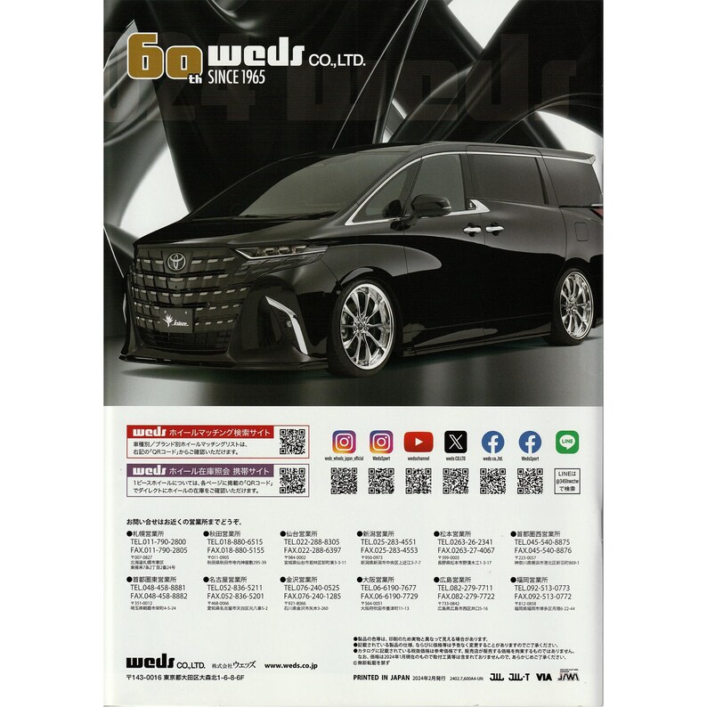 Official JDM Japan Weds Wheels Rims Master 60th Anniversary Catalog ...