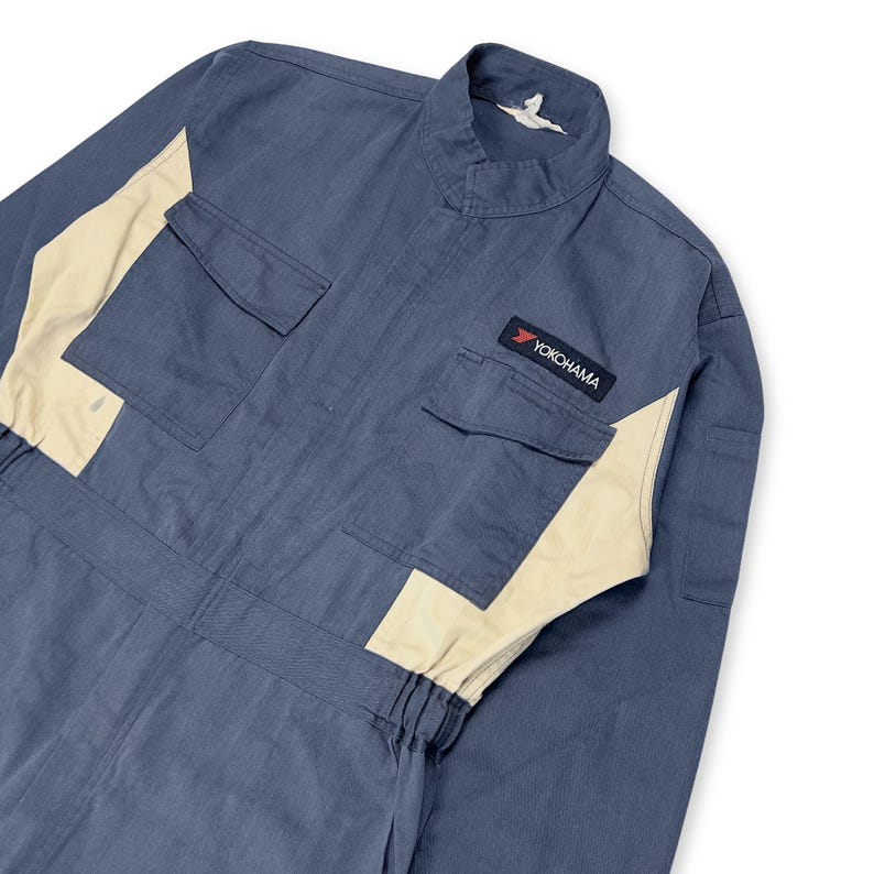 Retro 1990s Showa Era JDM Japan Yokohama Coveralls Tsunagi Blue - Etsy