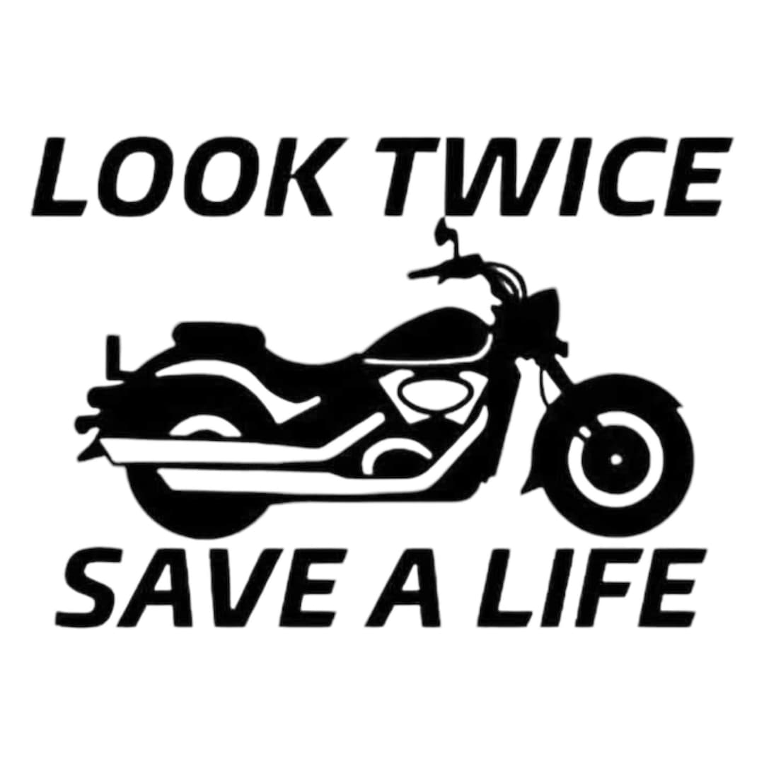 Look Twice Save A Life SVG JPG PNG Motorcycle - Etsy