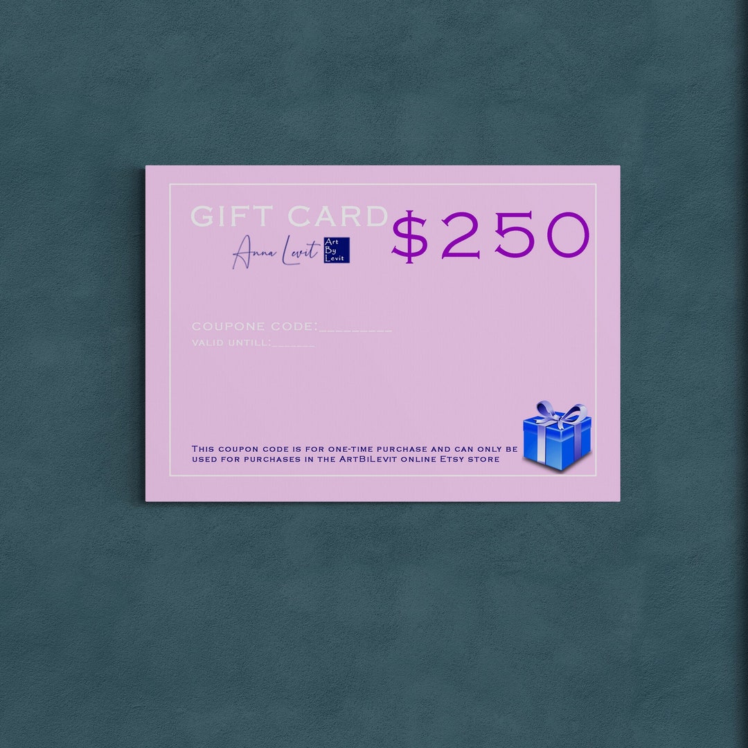 Gift Card for Art Collectionner . Printable Gift Voucher for - Etsy