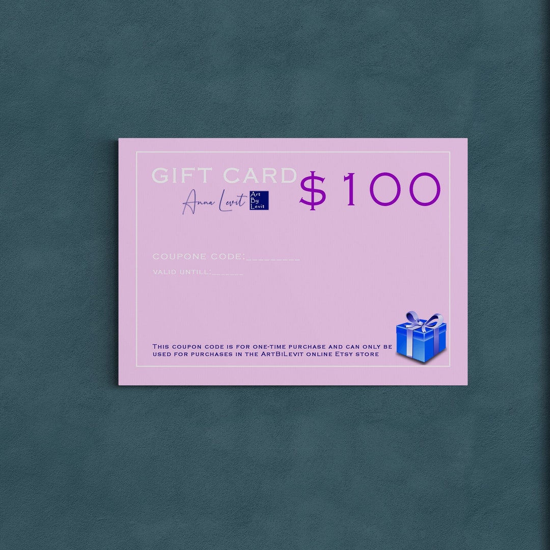 Gift Card For Artworks Printable Gift Voucher For Painting Etsy Gift Card For Artworks Printable Gift Voucher For Painting Etsy