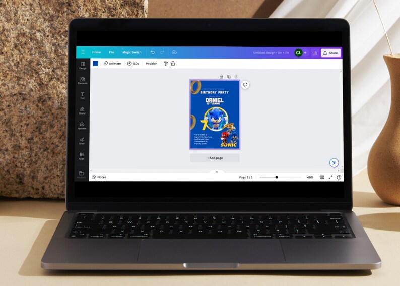 Sonic the Hedgehog Party Invitation Printable Gamer Invite - Etsy