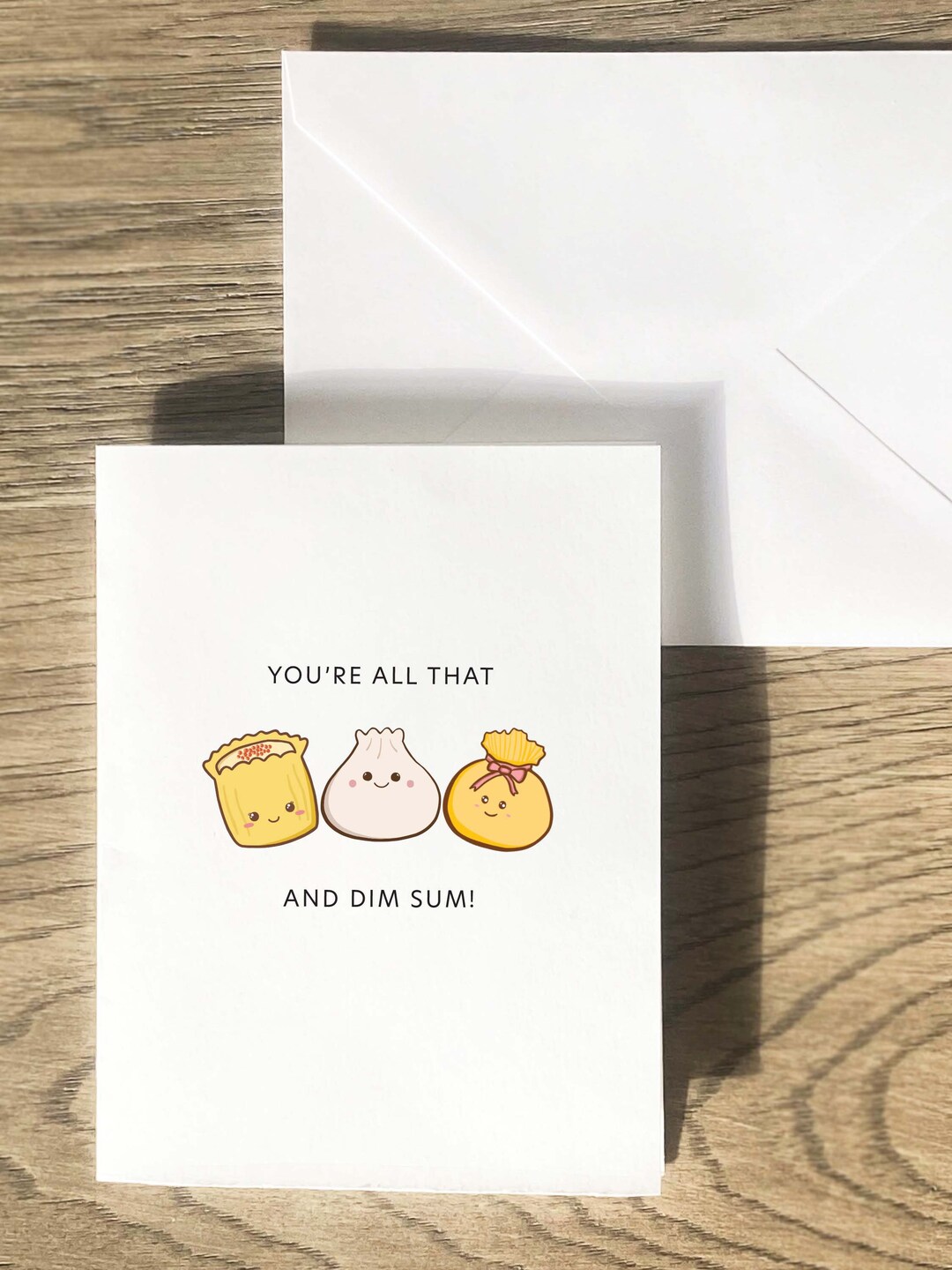 Dim Sum Card Asian Punny, Funny Cute Greeting, Birthday, Valentines ...