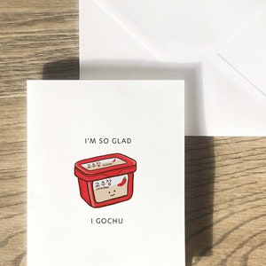 Gochujang Card - Asian Punny Funny Cute Greeting, Friendship, Valentine ...