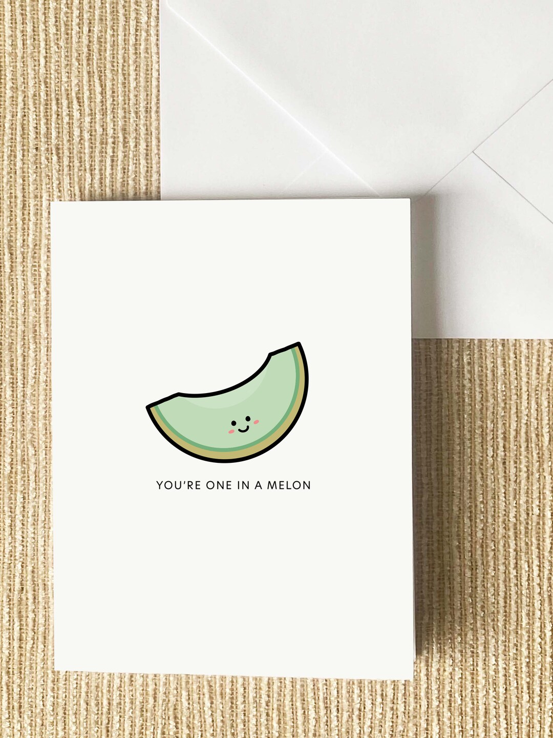 One in a Melon Card - Asian Punny Funny Cute Greeting, Birthday, Love ...